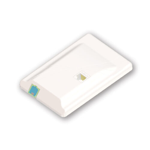 Low Profile Wall Plate with Angled Shuttered SCA Adapter and Keystone ...