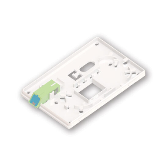 Low Profile Wall Plate with Angled Shuttered SCA Adapter and Keystone ...